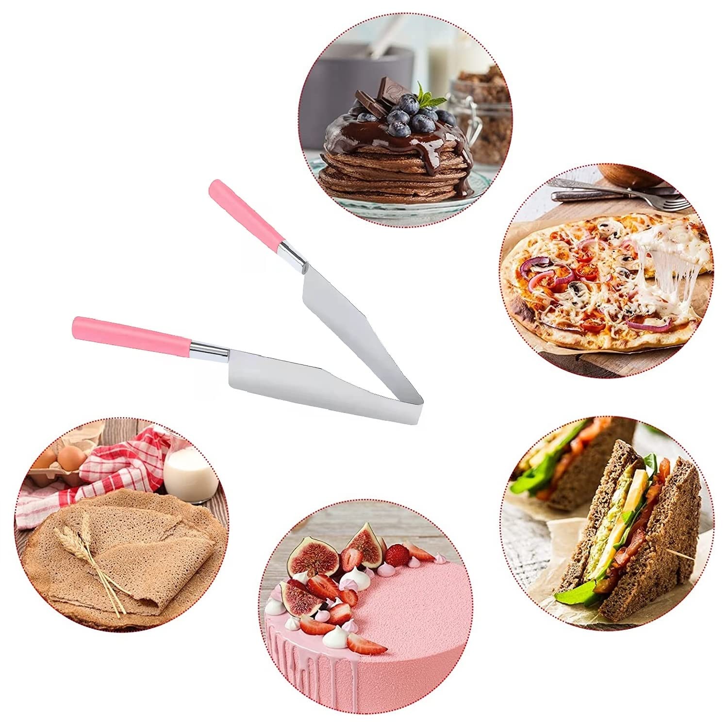 Adjustable Cake Cutter Slicer, Stainless Steel Cake Pie Slicer Cake Slicer Cutter Server, Perfect Slices Cutter for Cakes, Pie and Desserts