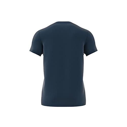 adidas Mens Heat.RDY 3-Stripes Tee Blue Oxide Large