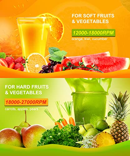 Juicer machine, 600w Juicer with Wide Chute for the Whole Fruit, Juicer Extractor 2 Speed Setting Easy to Clean Anti-Drip Function Centrifugal Juicer BPA Free