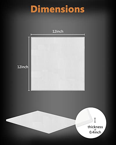 BUBOS 24 Pack Acoustic Panels Soundproof Wall Panels,12“x12“x0.4" Sound Absorbing Panels Acoustical Wall Panels Padding,Acoustic Treatment for Recording Studio,Office,Home Studio,White