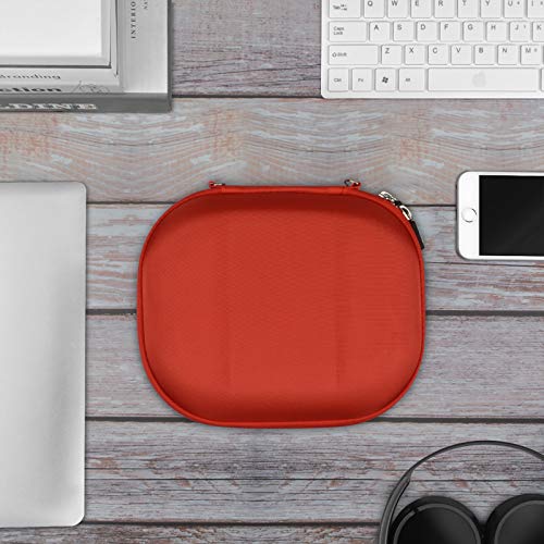 Geekria Shield Headphones Case Compatible with Sony MDR-ZX300, MDR-ZX310, MDR-XB200, MDR-ZX100, MDR-ZX110 Case, Replacement Hard Shell Travel Carrying Bag with Cable Storage (Red)