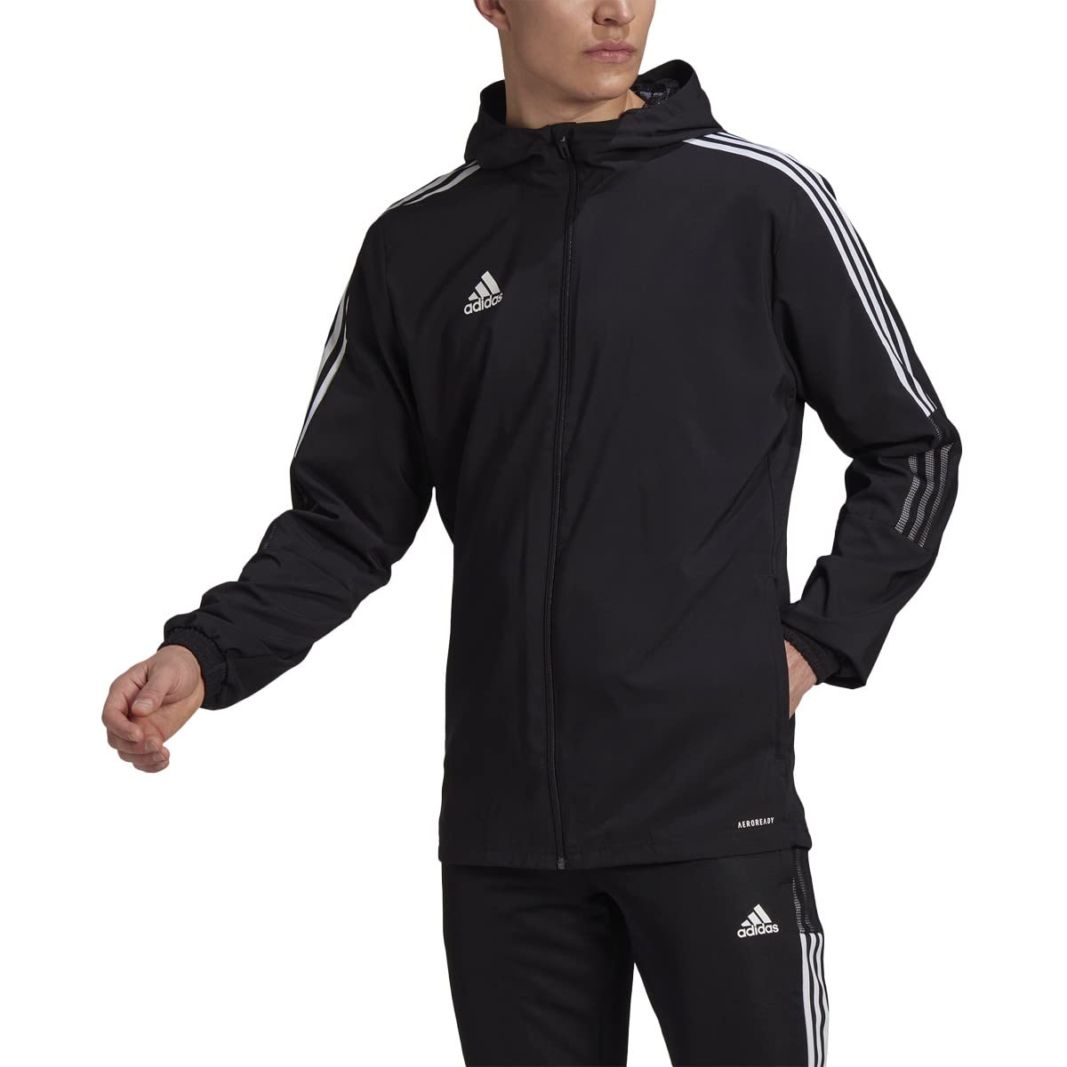 adidas mens Tiro 21 Windbreaker White X-Large
