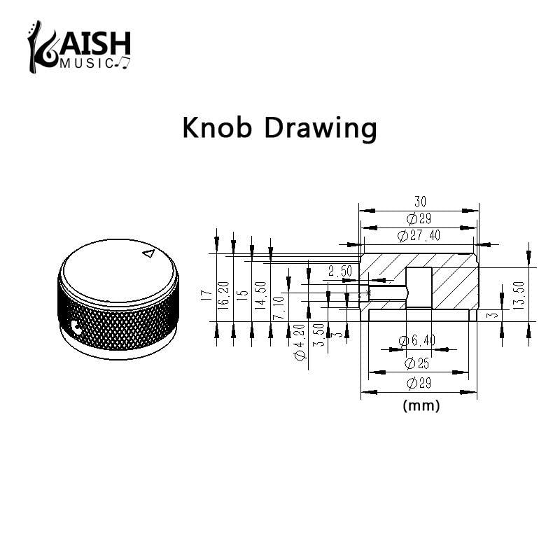 4pcs 30 * 17mm Aluminium Potentiometer Knobs 1/4" Universal Pot Control Knobs with Indicator and Set Screw for AMP Amplifier/Power Amplifier/Preamps/Audio Equipments Silver