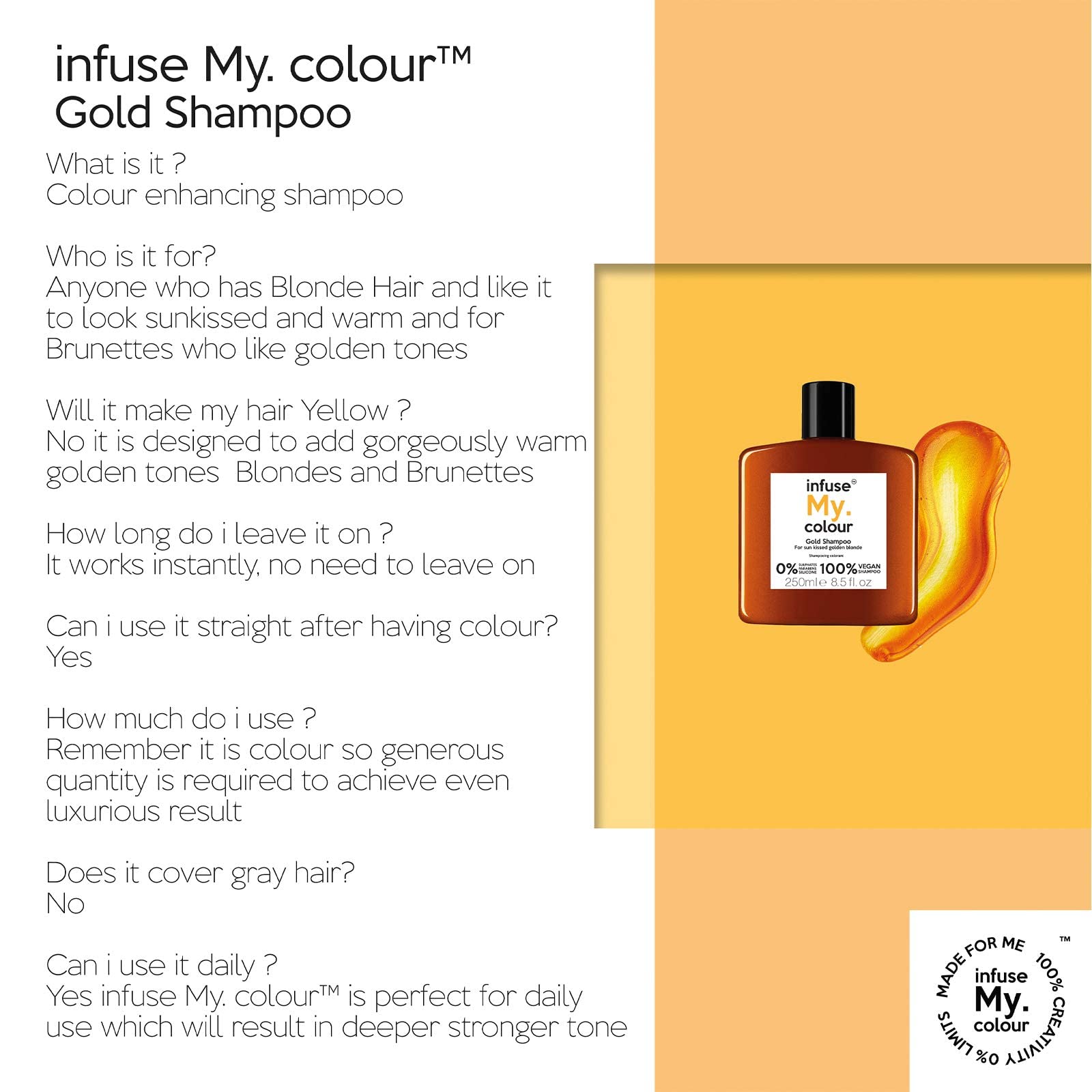 Infuse My. Colour Gold Shampoo 250ml