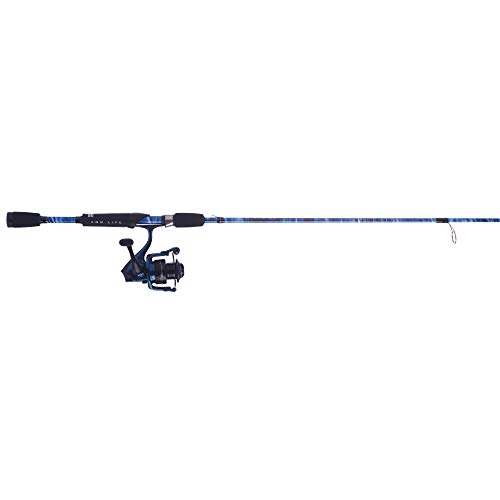 Abu Garcia 6’6” Aqua Max Fishing Rod and Reel Spinning Combo, 3+1 Ball Bearings with Lightweight Graphite Body & Rotor, Lightweight and Durable