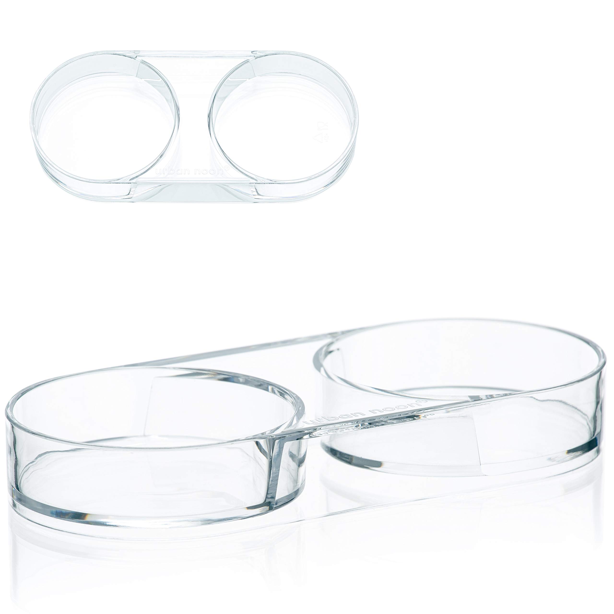 Salt and Pepper Mill Tray - Acrylic Transparent Mill Rest by urban noon - Grinders up to 2.2 inches in diameter