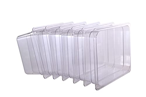 EASYROSE 6-Pack Food Pan Half Size Clear Polycarbonate Food Pans 6" Deep Commercial Hotel Pans for Party, Restaurant, Hotel
