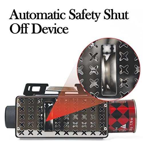 ADDOT Portable Butane Stove - Compact Single Gas Burner for Camping, Backpacking, and Travel - Piezo Electric Ignition - Includes Carrying Case (Black)