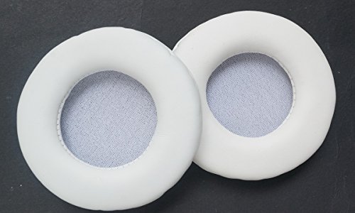 Maintenance Substitute Ear Pads Leather Repair Parts for Philips O'Neill The Construct SHO7205BK Headphones (1 Pair) (White)