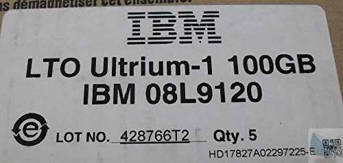 IBM 08L9120 LTO-1 Ultrium-1 Data Cartridges Qty 5 Per Box