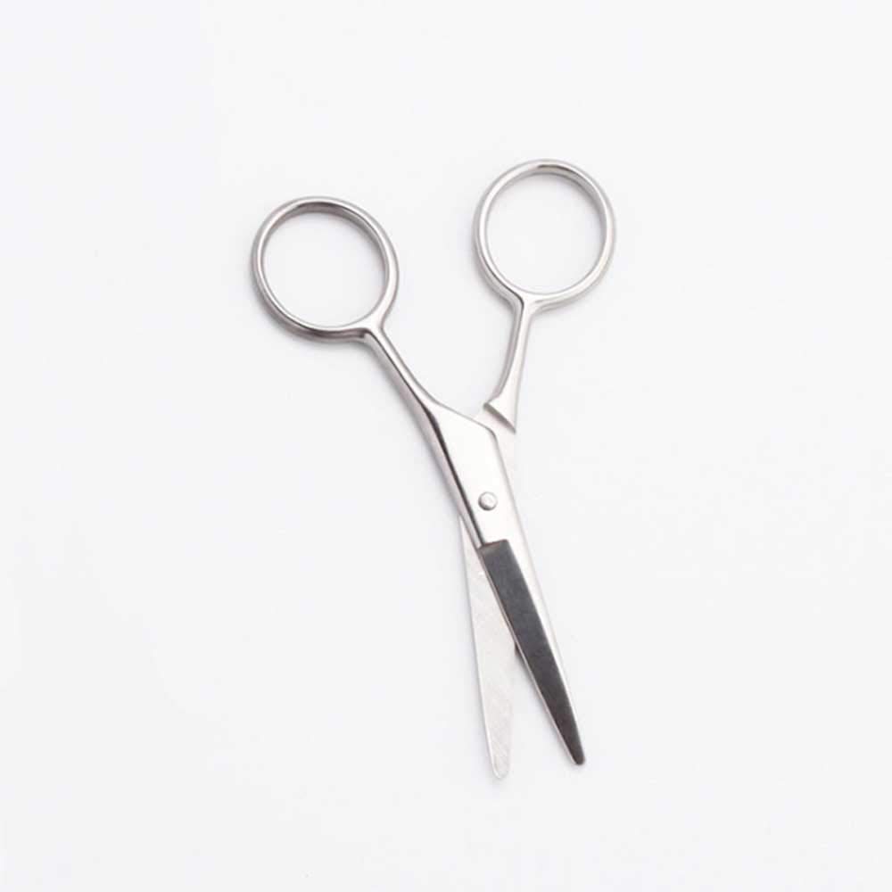 TooCoo Stainless Steel Dog Grooming Scissors Eyebrow Grooming Scissors Mustache Scissors Manual Nose Hair Scissors, Rounded Eyebrows Facial Hair Scissors (Scissors[2 Pack])