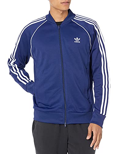 adidas Originals Men's Adicolor Classics Primeblue Superstar Track Jacket, Night Sky/White, Small