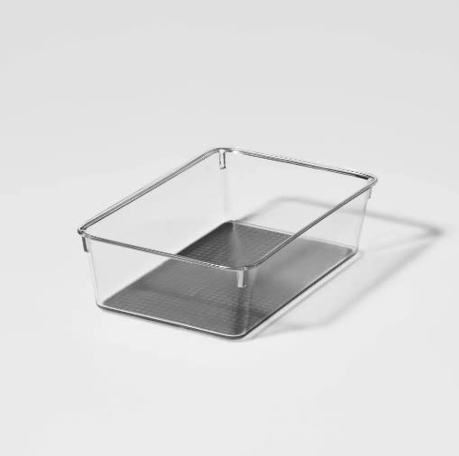 Set of 6 Acrylic 9"x 6" Non-slip Pantry and Drawer Organizing Bins by Brightroom