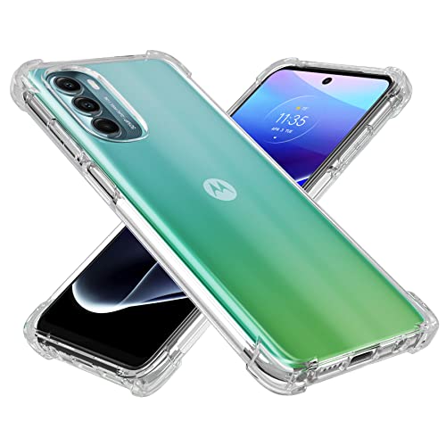 Cresee Moto G Stylus 5G 2022 Case, Crystal Clear Reinforced Corner Bumper, Slim Shockproof TPU Cover