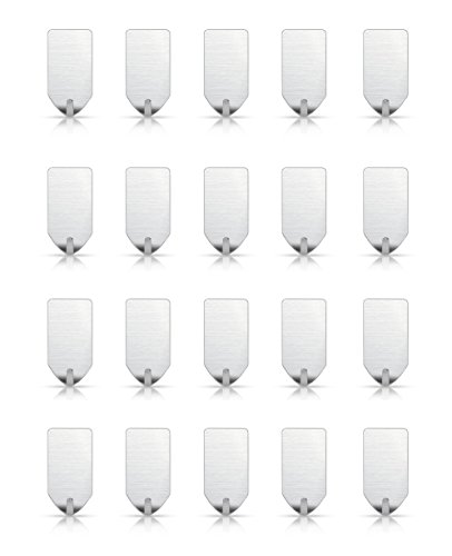KAERSI Small Adhesive Stainless Steel Hooks for Hanging Hats, Caps and Keys - 20 Pack, Holds up to 2 lbs Perfect for Wall-Mounted Baseball Caps and Measuring Cup Storage