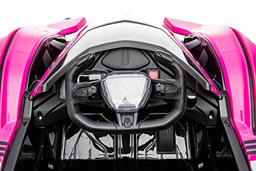 Dakott Lamborghini V12 Vision Gran Turismo Ride on Sports Car for Kids., Pink, Large