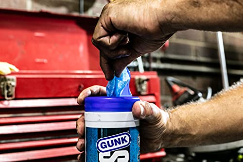GUNK MPDW30 Multi-Purpose Degreasing Wipes 30-Count 8 x 12 inch 2-Sided Smooth or Scrubby Texture