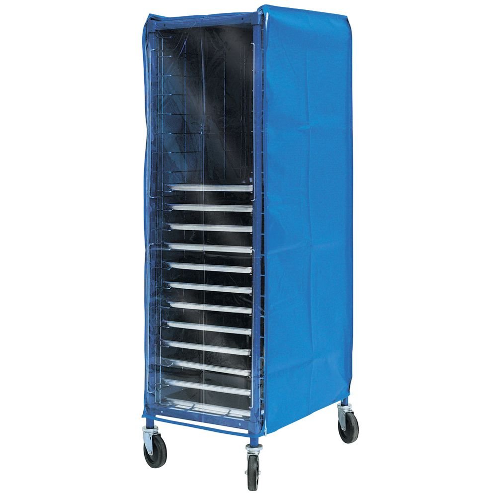 Coverall Pan Rack Cover Blue Vinyl - 28" L x 23" W x 64" H