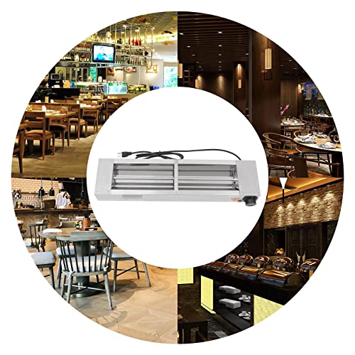 Electric Strip Heater Food Heat Lamp Overhead Food Warmer Infrared Strip Heater for Restaurants Buffets (24'')