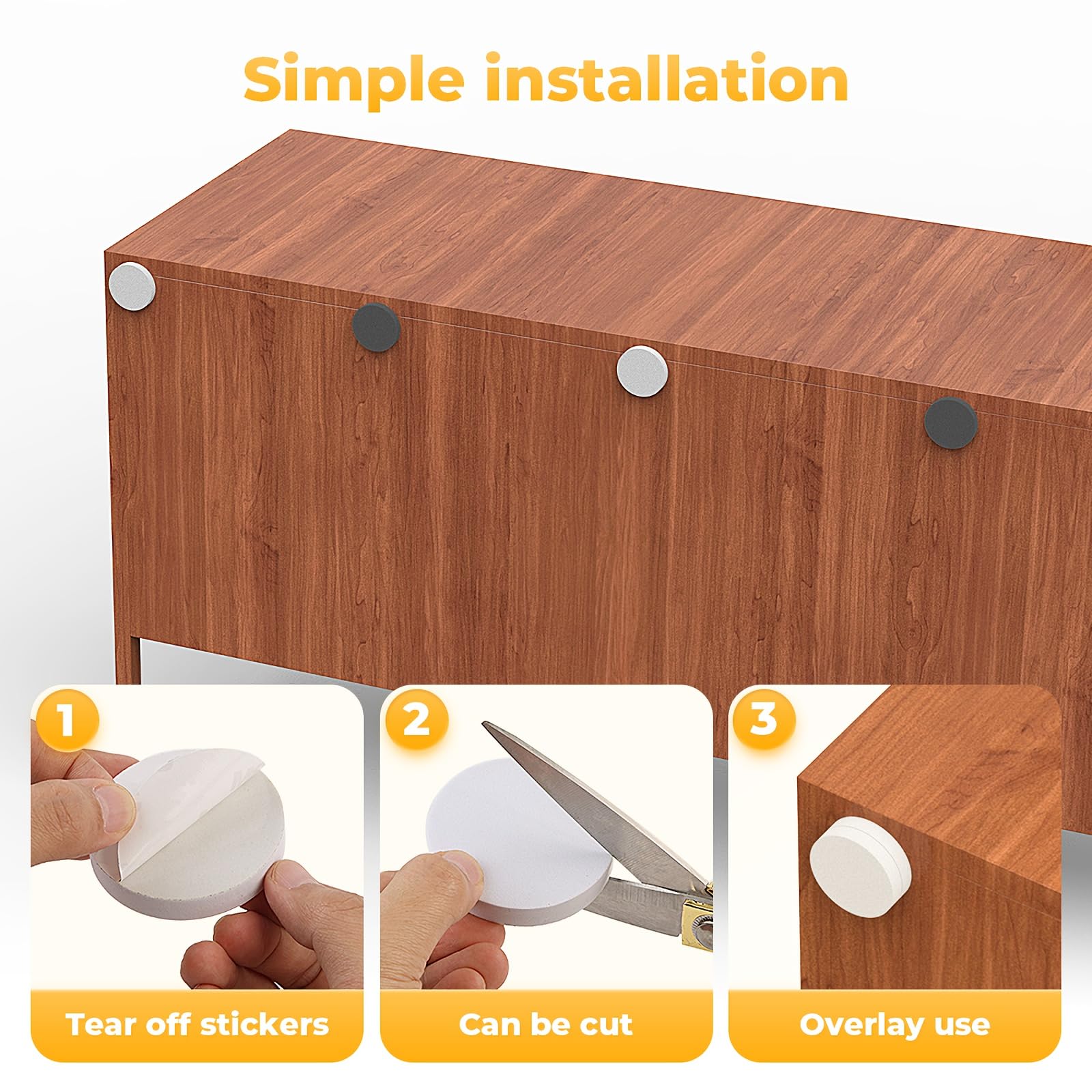 YUEYIN 20pcs Headboard Stoppers for Wall, Prevents Headboard Shaking, Creates Noise-Free Sleep Environment, Headboard Stabilizer, Furniture Pads (Square)