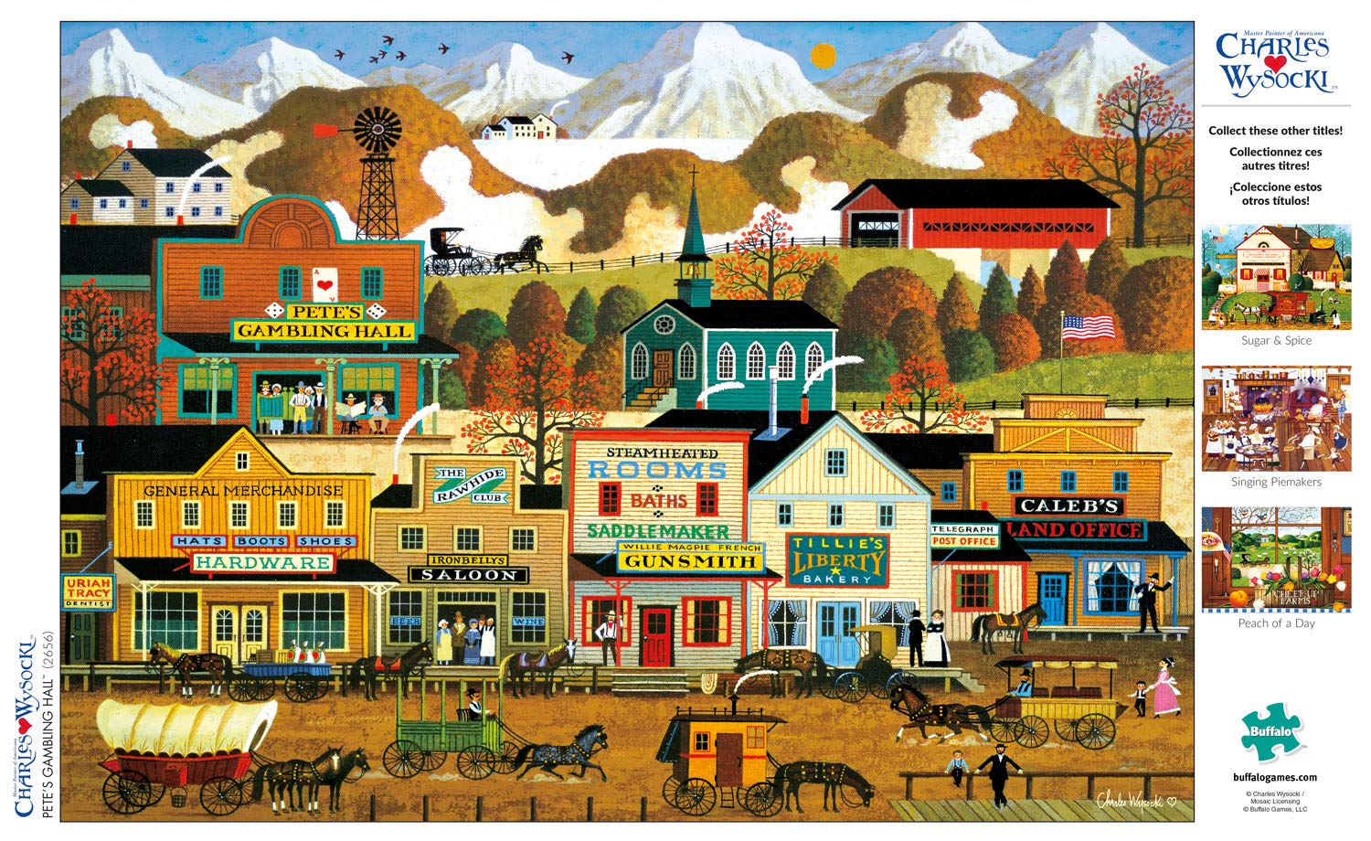 Buffalo Games - Charles Wysocki - Pete's Gambling Hall - 300 Large Piece Jigsaw Puzzle