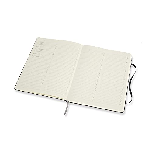 Moleskine PRO Notebook, Hard Cover, XL (7.5" x 9.5") Professional Project Planning, Black, 192 Pages