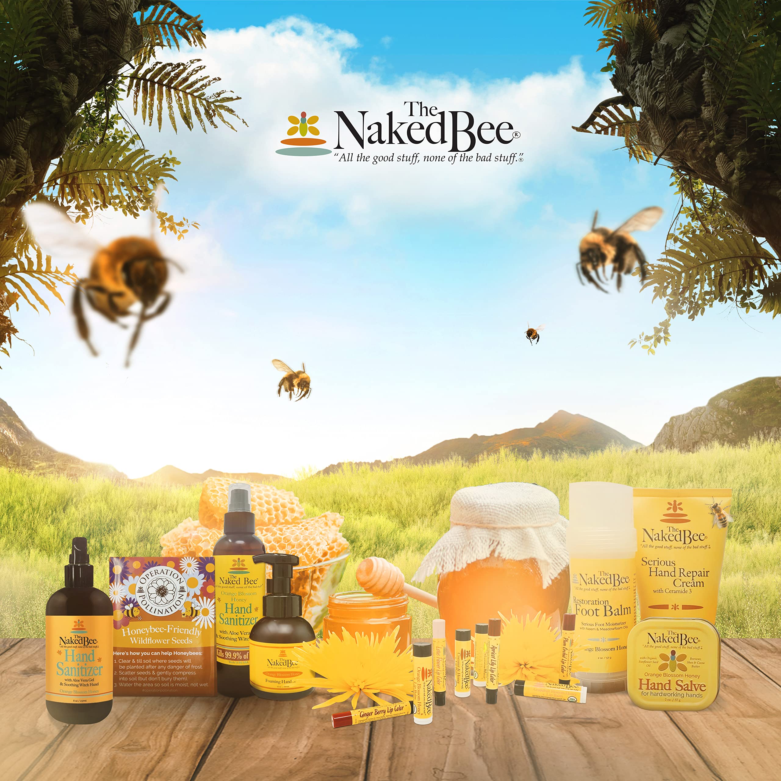 The Naked Bee Orange Blossom Honey, Grapefruit Blossom and Coconut Honey, Hand & Body Lotion (6.7oz) - 3 Pack