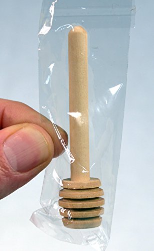 Creative Hobbies® 24 Pack of Mini 3 Inch Wood Honey Dipper Sticks, Server for Honey Jar Dispense Drizzle Honey, Wedding Party Favors