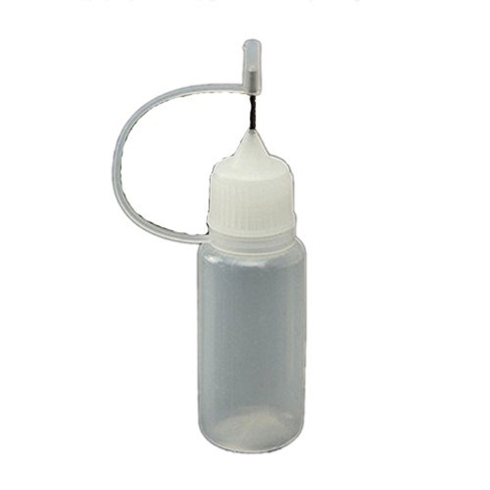 FWD 20 ml Empty Plastic PE Liquid Neddle Drop Bottle Steel Cap Tip 4X (20 ML)
