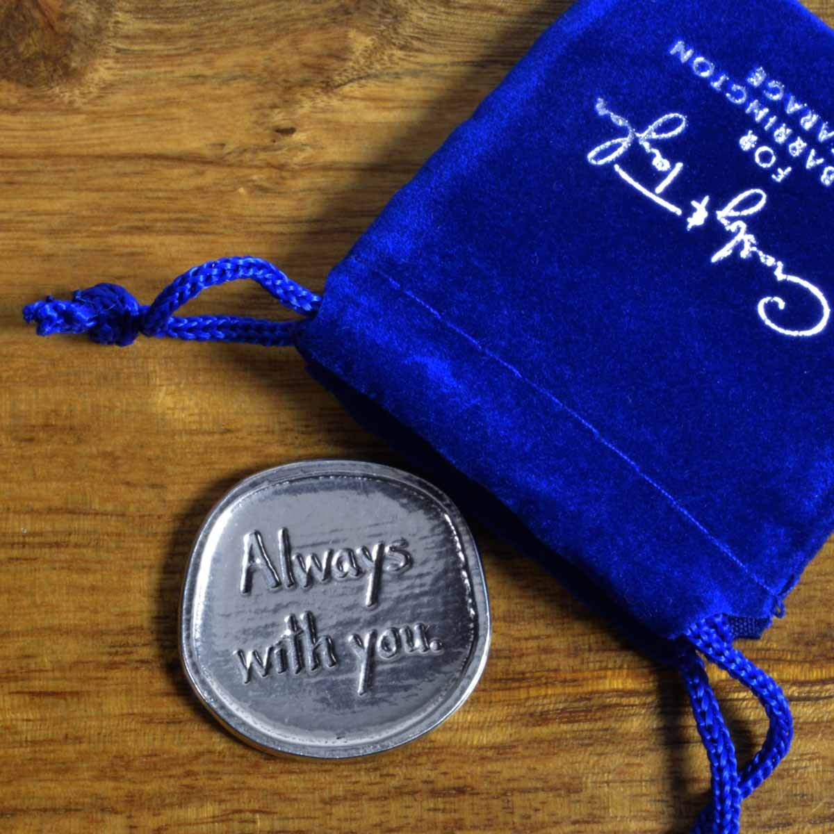 Crosby & Taylor Angel Always with You Pewter Sentiment Coin