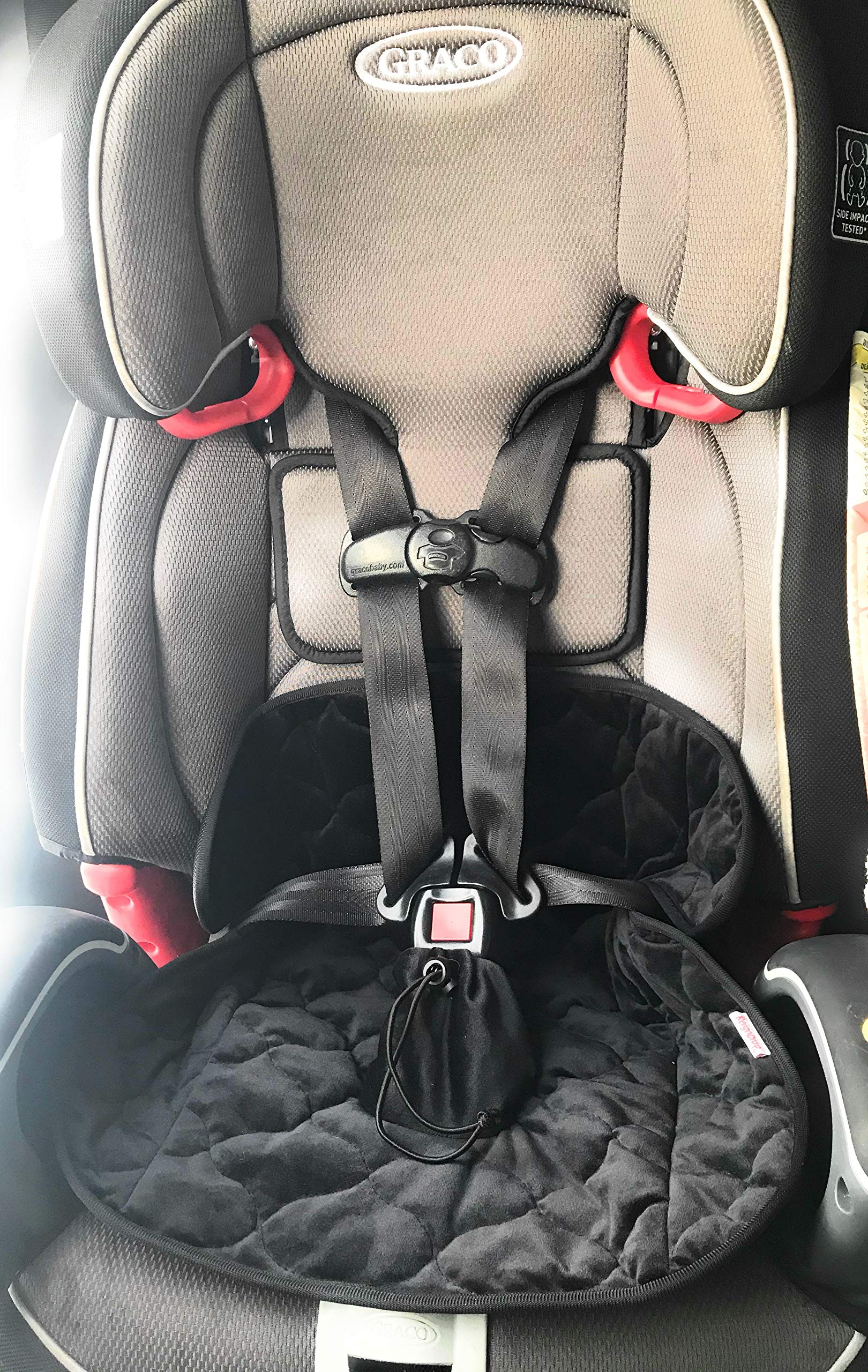 ReignDrop Piddle Pad Car Seat Protector for Toddler and Baby Potty Training – Waterproof Car Seat Pee Pad – Reusable Liner – Soft Velvet Exterior – Non-Slip Back – with Wash Bag – Machine Washable