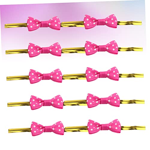Gift Bag Ties 100pcs Packaging Favor Bag Ties Metallic Cable Bow Ties Food Pack Gift Pack Food Sealing Tie Lollipop Cable Tie Candy Sealing Tape Rosy Lollipops Ties Tie