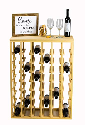 Creekside 48 Bottle Table Wine Rack (Pine) by Creekside - Exclusive 12 inch deep design conceals entire wine bottles. Hand-sanded to perfection!, Pine