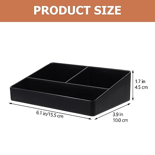 BESTonZON Coffee Bag Box Office Plastic Tea Bag Organizer Desktop Seasoning Packet Holder Sugar Bag Container for Countertop Cabinet Coffee Bar (Black)