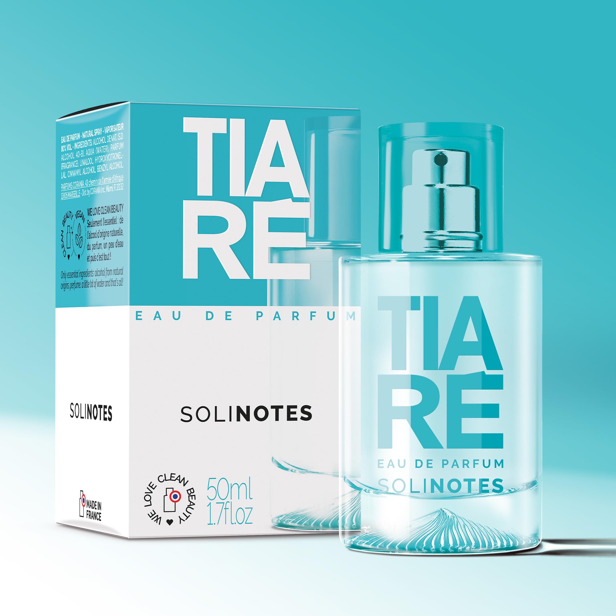 SOLINOTES Tiaré Perfume for Women - Eau De Parfum | Delicate Floral and Soothing Scent - Made in France - Vegan - 1.7 fl.oz