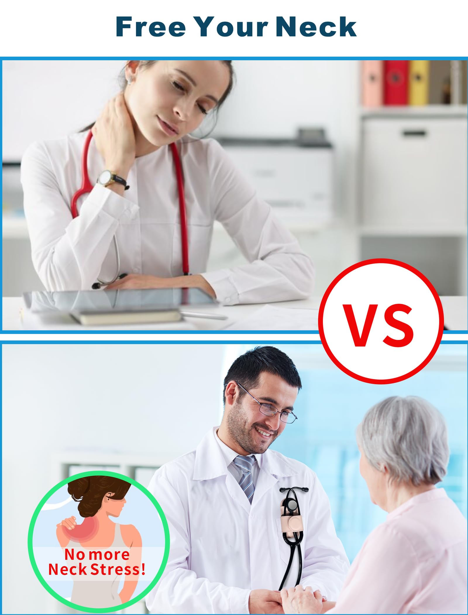 CaseLeather Stethoscope Holder, Genuine Top-Grain Leather | Strong & Durable | Magnetic Closure - Easy Access | for Doctors, Nurses, Adult (Pink)