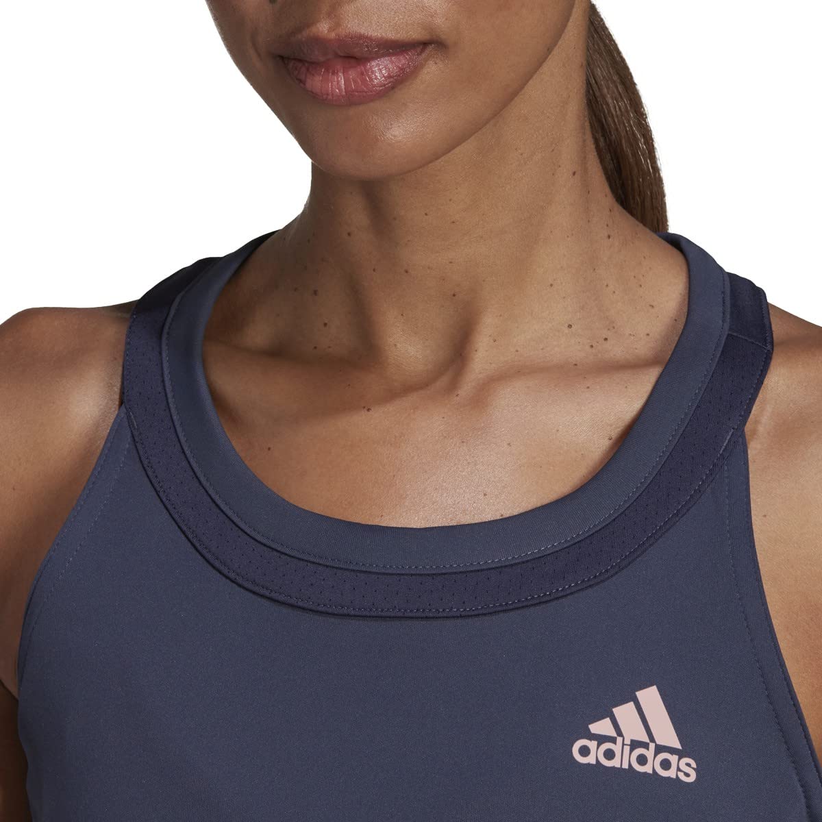 adidas Women's Club Tennis Tank, Shadow Navy/Wonder Mauve, Medium
