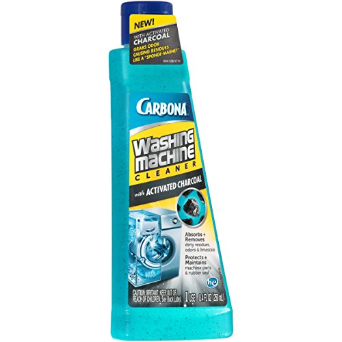 Carbona Washing Machine Cleaner with Activated Charcoal | Removes Odor-Causing Residues | Works in Standard & High Efficiency Washing Machines | 8.4 FL Oz, 1 Pack