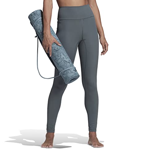 adidas Women's Yoga High Waisted Tights, Blue Oxide, Medium