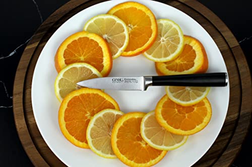Ginsu Gourmet Chikara Series Forged 420J Japanese Stainless Steel Paring Knife, 07148DS, Black, 3.5 inch