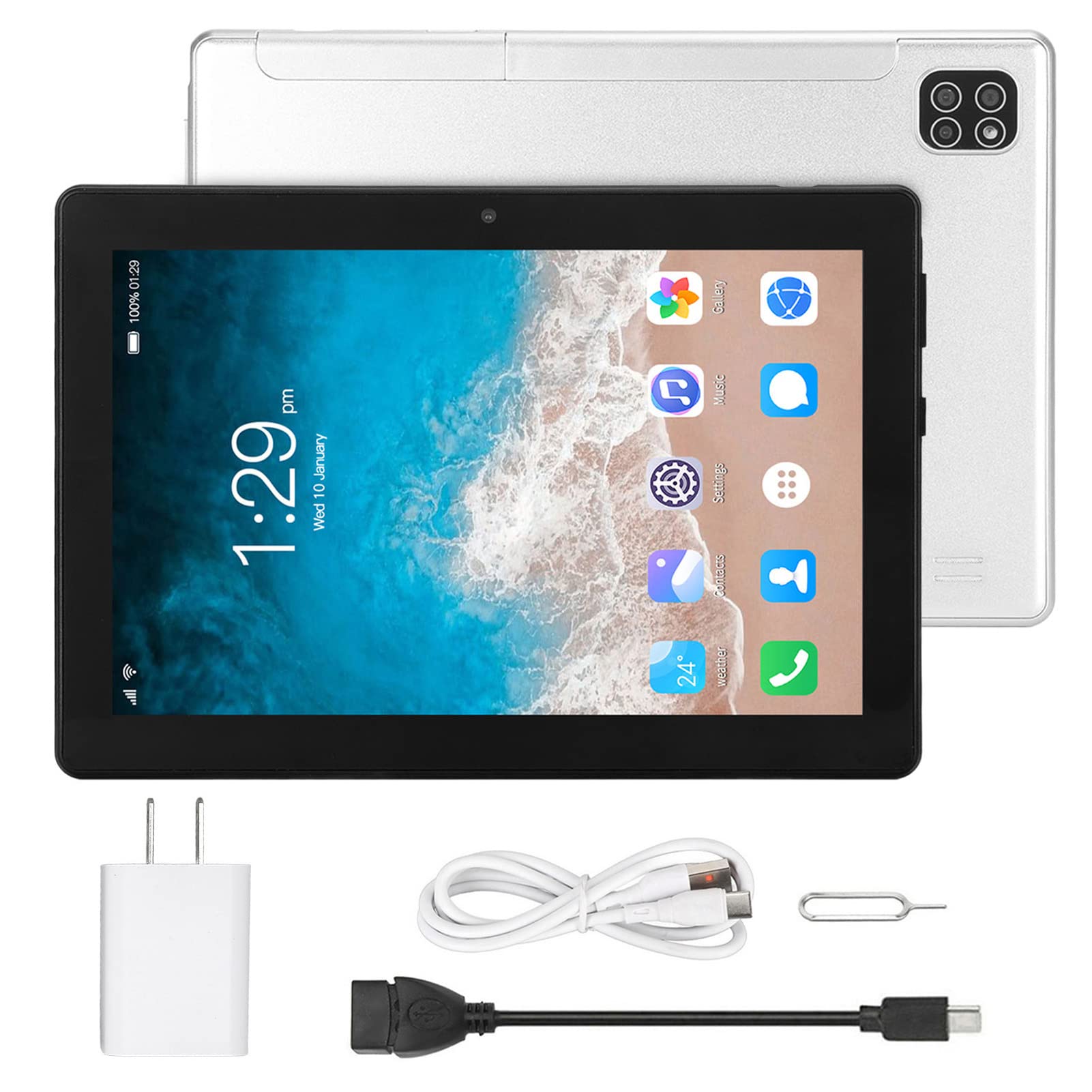 8 Inch Tablet Android 11 Tablet, Gaming Tablet for Kids, Octa Core Processor, 6GB RAM 128GB ROM, IPS Touch Screen, 8MP+20MP Dual Camera, BT5.0, WiFi, 8800mAh, 4G LTE Calling Tablet (Sliver)