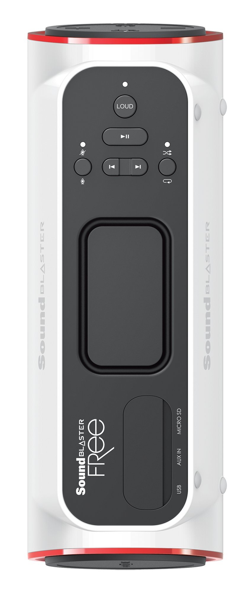 Creative Sound Blaster Free Multifunction Portable Bluetooth Speaker, Built-In MP3 Player with MicroSD (White)