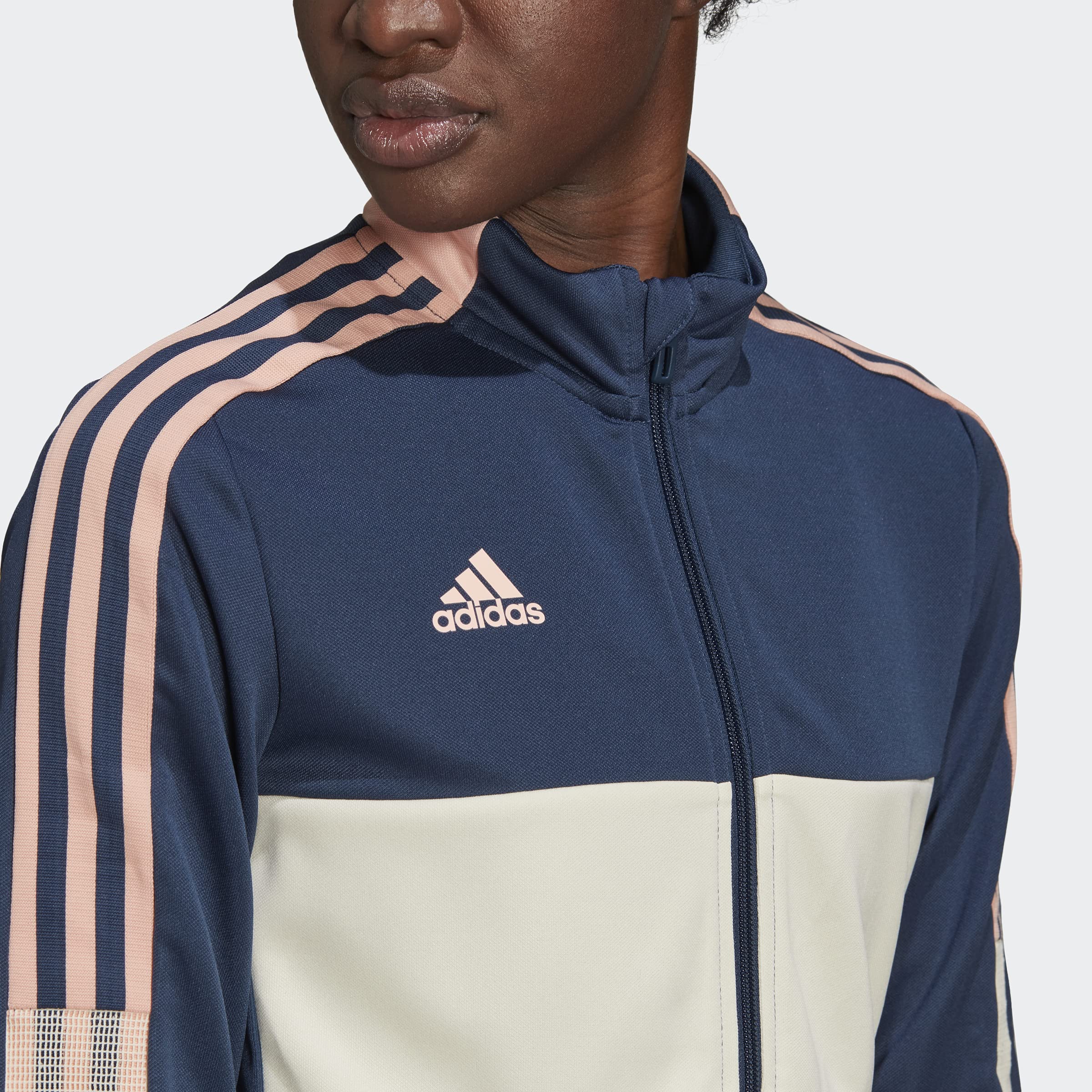 adidas womens Tiro Track Jacket Crew Navy/Vivid Red XX-Small
