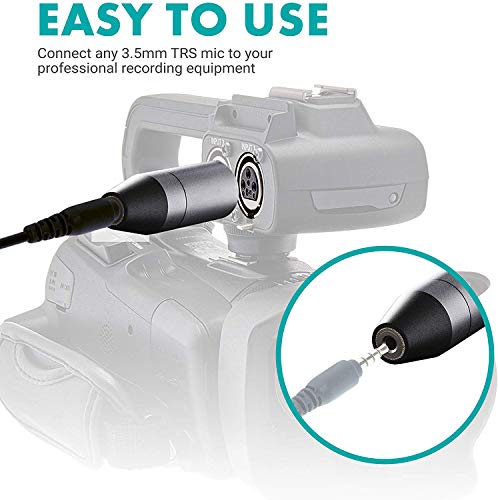 Movo F-XLR 3.5mm to XLR Microphone Adapter - 3.5mm Female TRS to XLR Male Connector for Camcorders, Recorders, Mixers