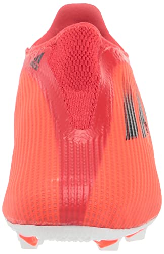 adidas X Speedflow.3 Laceless Firm Ground Soccer Shoe, Red/Black/Solar Red, 5 US Unisex Big Kid