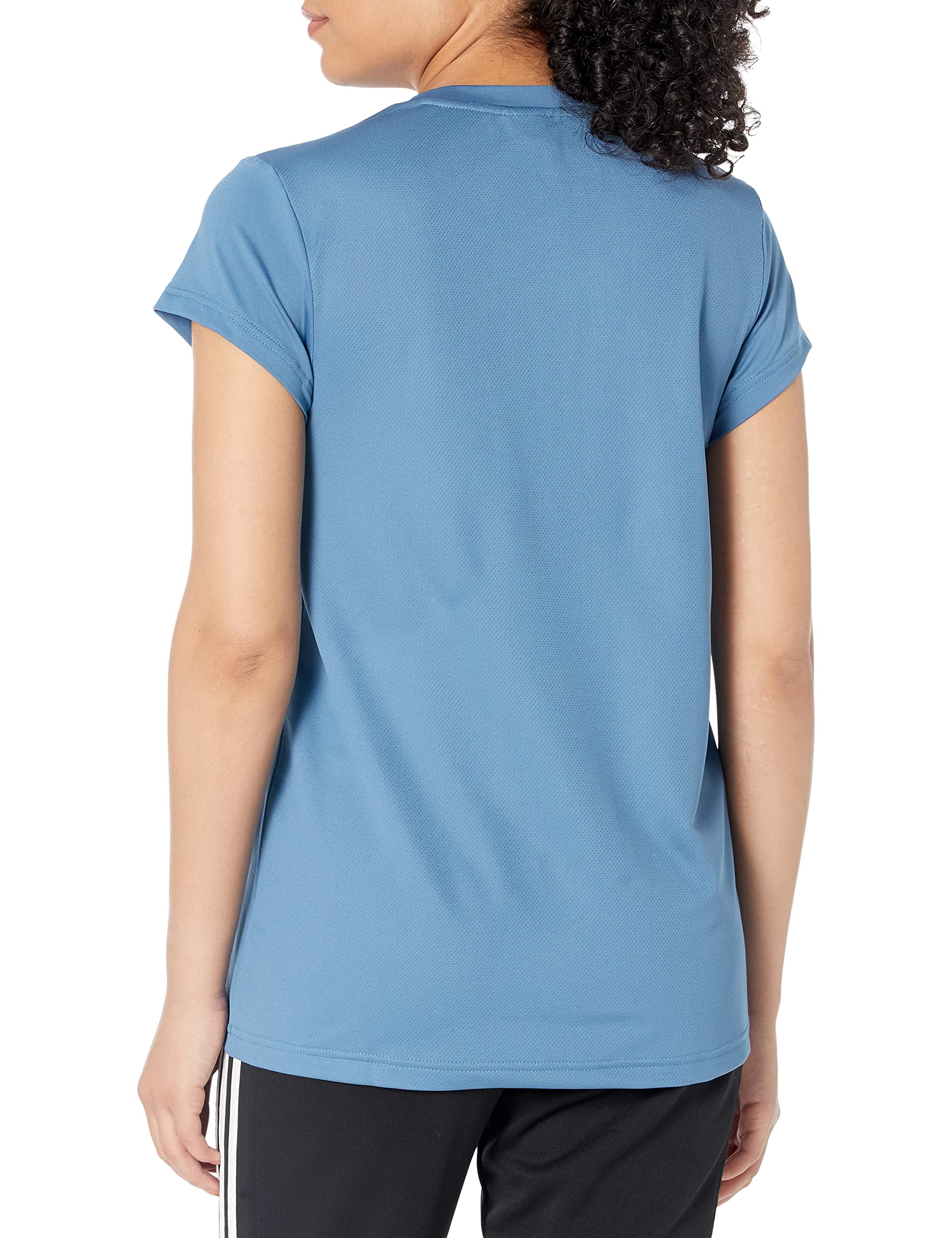 adidas Women's Sport Tee, Altered Blue/Black, Medium