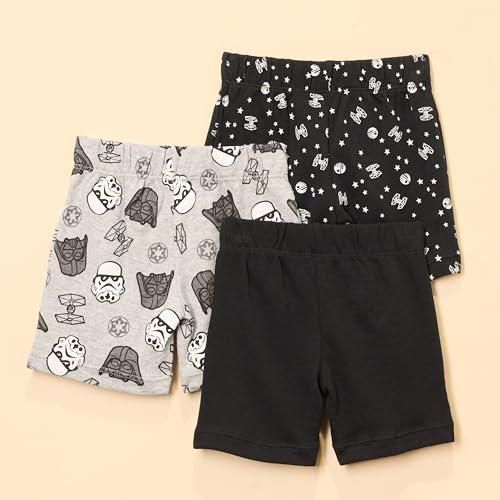 Amazon Essentials Disney | Marvel | Star Wars Baby Boys' Shorts, Pack of 3, Star Wars Tiny Trooper, 24 Months