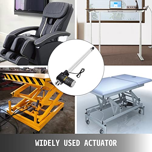 Happybuy 16 Inch Stroke Electric Actuators DC 12V with Mounting Bracket Heavy Duty 6000N/1320LB Actuators for Recliner TV Table Lift Massage Bed Electric Sofa