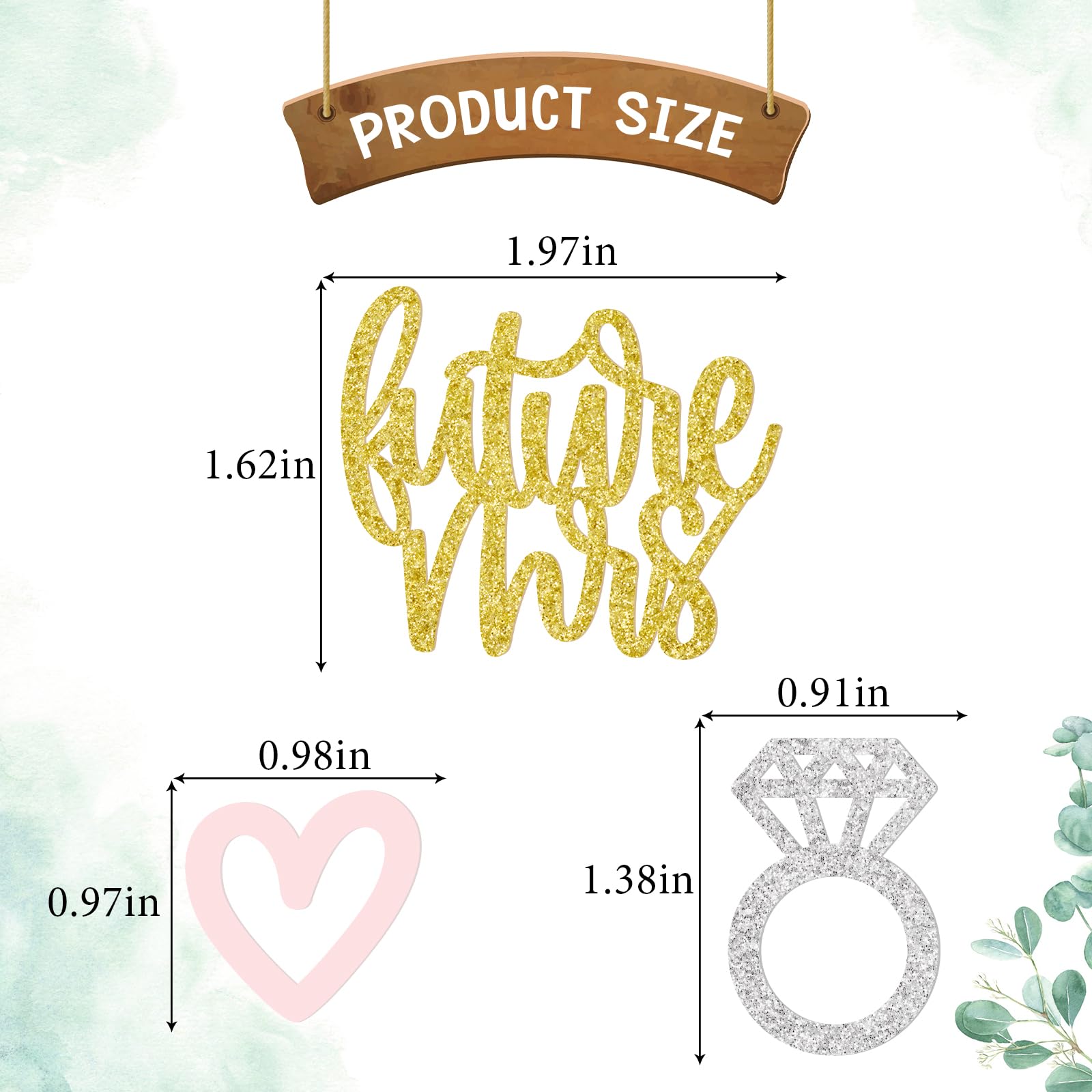 Future Mrs Confetti, Bridal Shower Confetti, Diamond Ring, Heart Confetti, Centerpiece, Bachelorette, Engagement Party, Bridal Shower, Wedding Shower Decorations, 300 Pcs