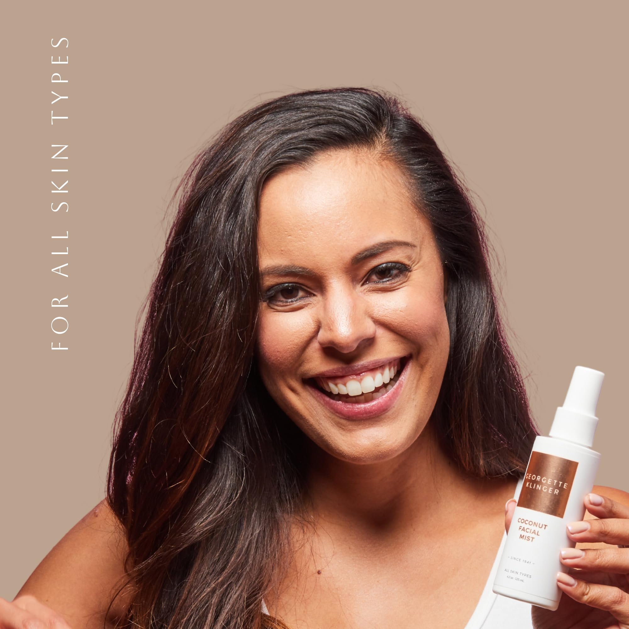 Georgette Klinger Coconut Facial Mist - Hydrating, Long-Lasting Makeup Setting Spray with Moisturizing Antioxidants for Dewy Matte Face, Protects and Plumps Dehydrated Skin - 4.2 oz